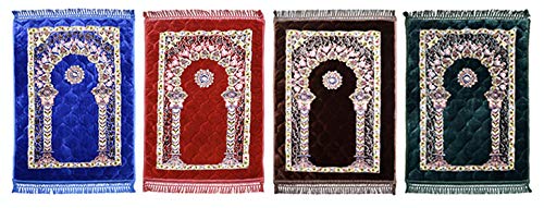 Empire Thick Padded Islamic Muslim Prayer Rug- Gray