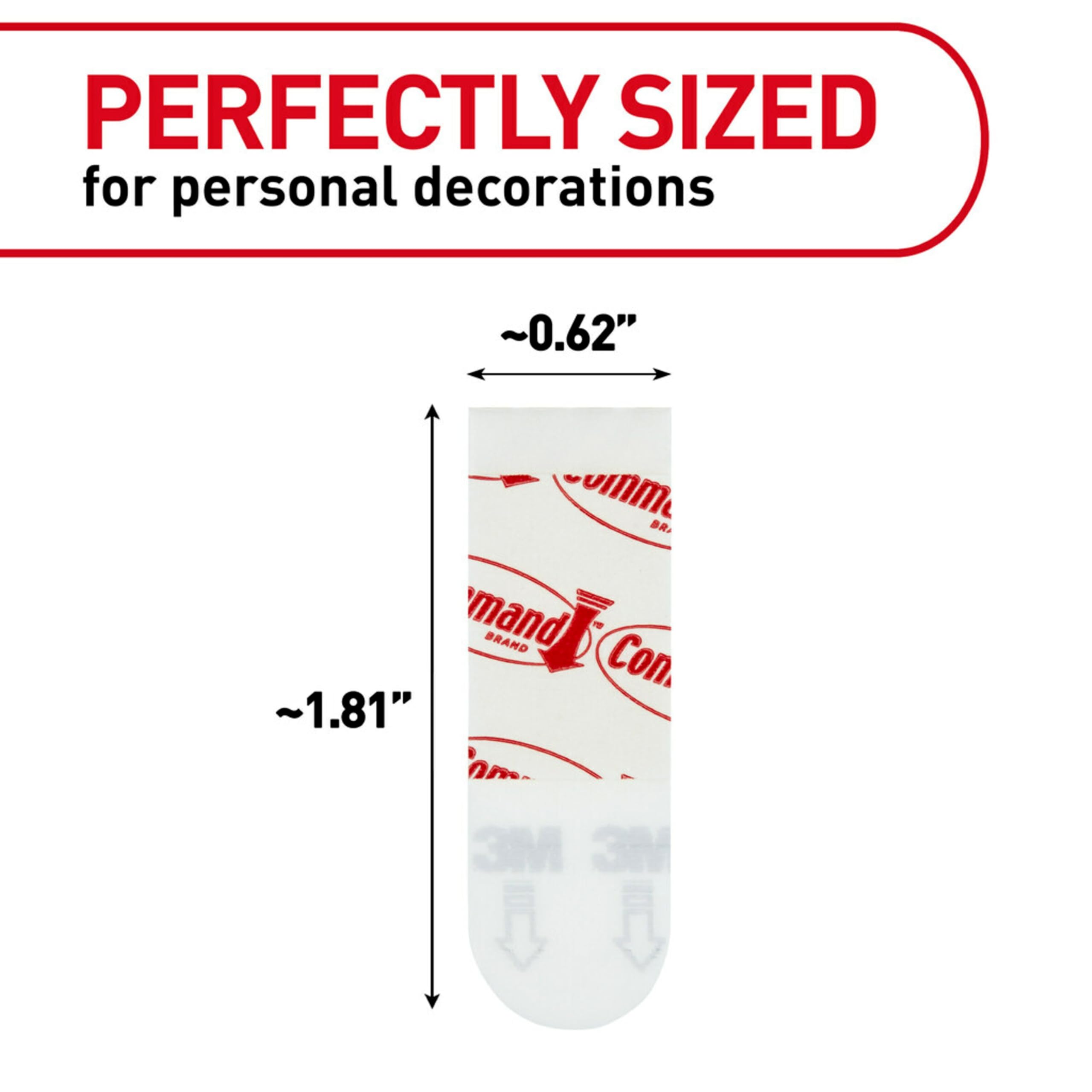 Command Poster Strips, Damage Free Hanging Poster Hangers, No Tools Wall Hanging Strips for Posters, 256 White Command Adhesive Strips
