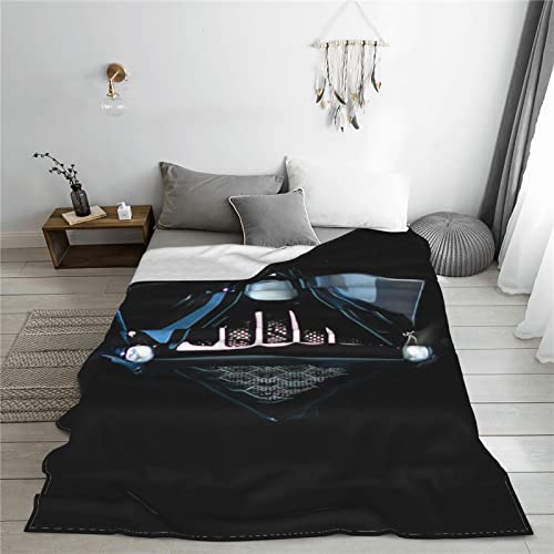 Flannel Throw Travel Blanket Darth Vader for Sofa / Living Room / for Adults Or Children Black 50"X40"