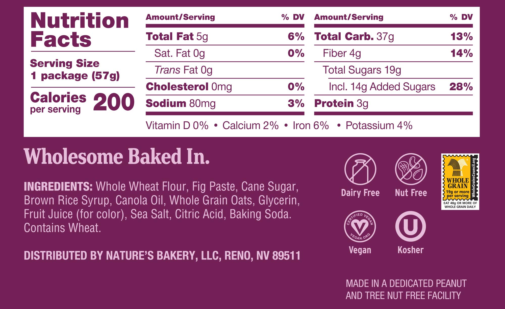 Nature’s Bakery Whole Wheat Fig Bars, Original Fig, Real Fruit, Vegan, Non-GMO, Snack bar, 1 box with 12 twin packs (12 twin packs)