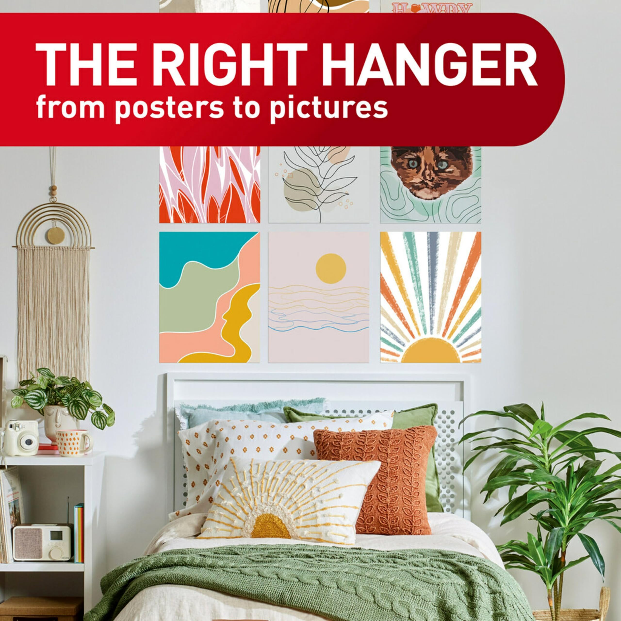 Command Poster Strips, Damage Free Hanging Poster Hangers, No Tools Wall Hanging Strips for Posters, 256 White Command Adhesive Strips