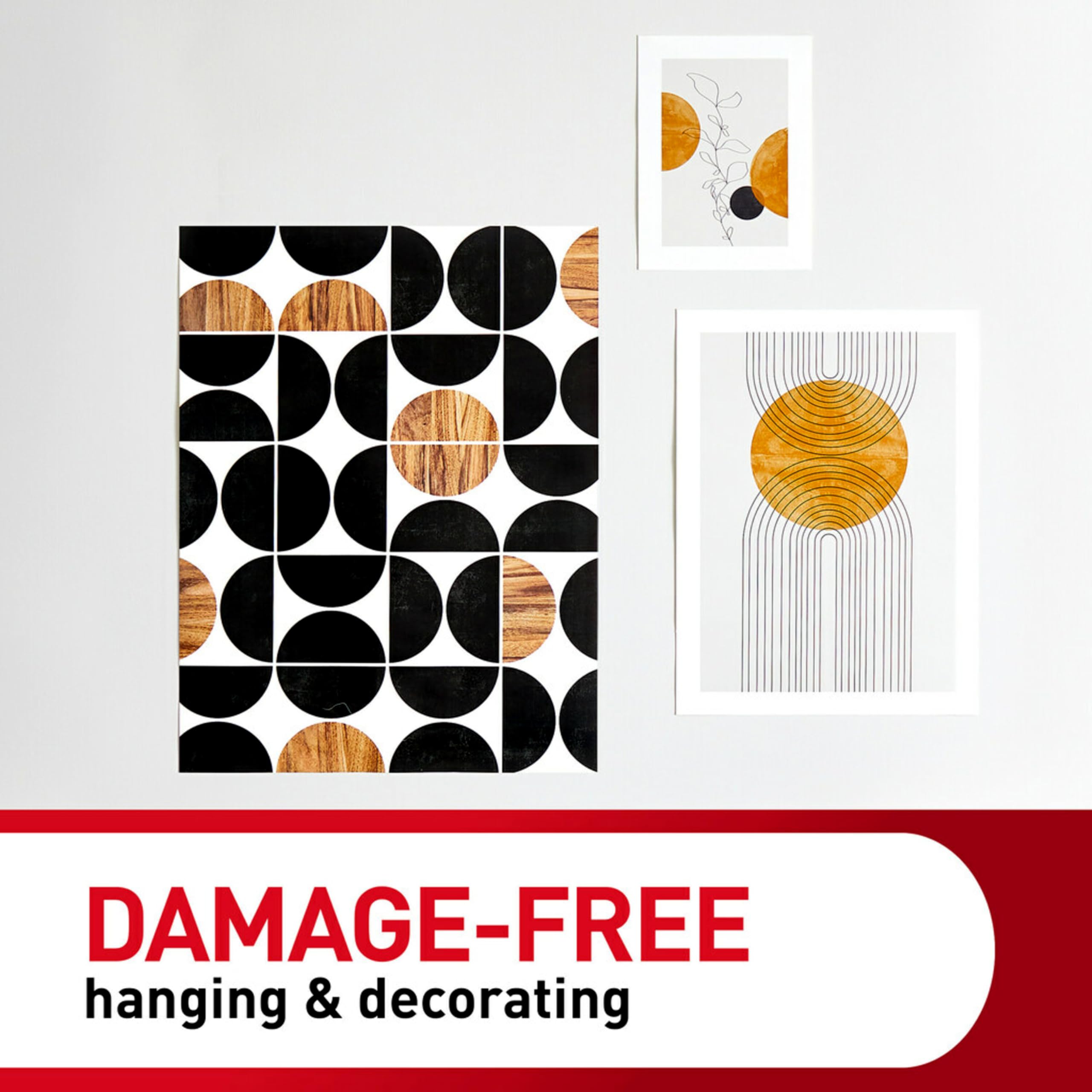 Command Poster Strips, Damage Free Hanging Poster Hangers, No Tools Wall Hanging Strips for Posters, 256 White Command Adhesive Strips