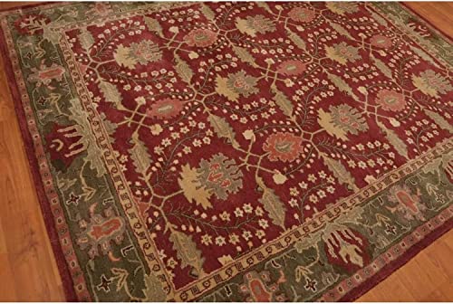 Natural Weave Old Hand Made Morgan Floral Traditional Persian Oriental Woolen Area Rugs (8x10 ft)