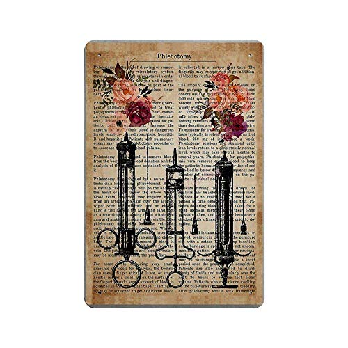 Bit SIGNSHM Phlebotomy Memes Retro Metal Tin Sign Plaque Poster Wall Decor Art Shabby Chic Gift Suitable for Indoor/Outdoor 12x8 Inch