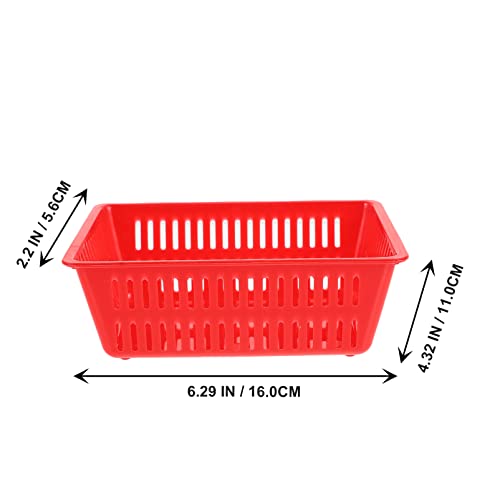 Kisangel 7pcs Coin Baskets Multipurpose Storage Basket Bin Desktop Sundries Container Sundries Organizer for Home Red