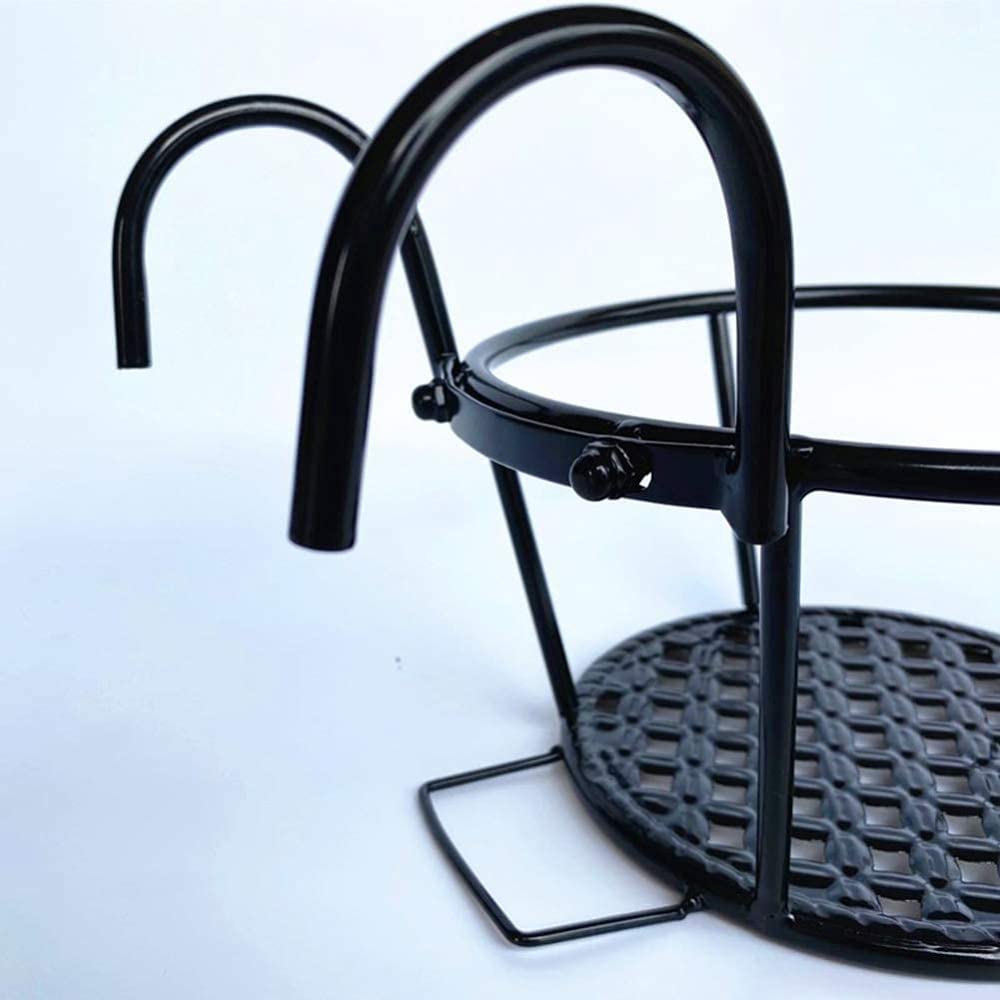 VIXPET Removable Balcony Rail Flower Pot Holder Railing Potted Plant Rack Hanging Flower Pot Shelf Stand-Black