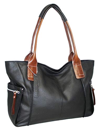 Brenna Leather Tote (Black)