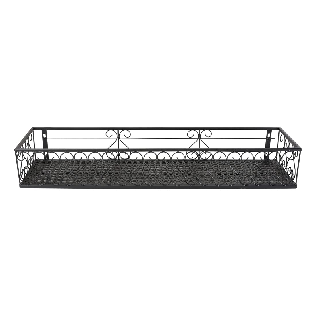 Hanging Balcony Railing Shelf Flower Pot Holder Metal Plant Stand