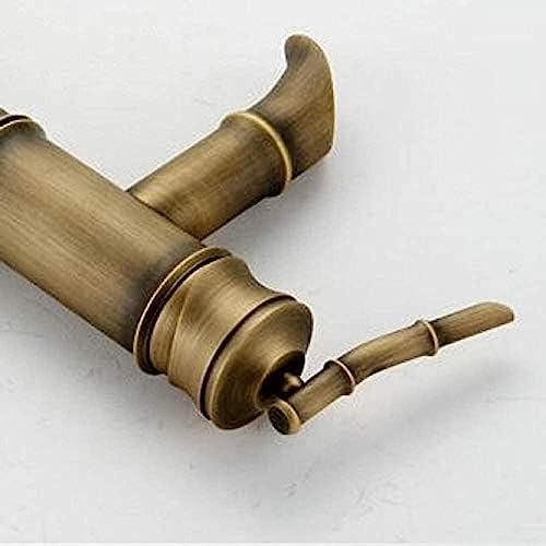 Kitchen Taps Kitchen Tap Faucet Sink Faucet Antqiue Brass Bamboo Waterfall Sink Faucet Single Lever Deck Bathroom Toilet Mixer Tap Faucet