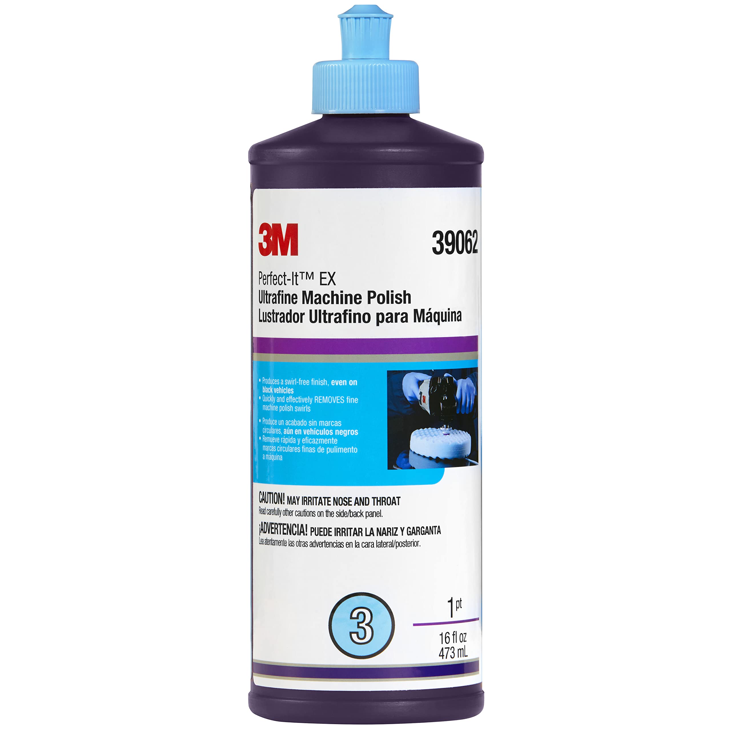 3M Perfect-It EX Ultrafine Machine Polish, 39062, 1 pt(16 fl oz/473 mL