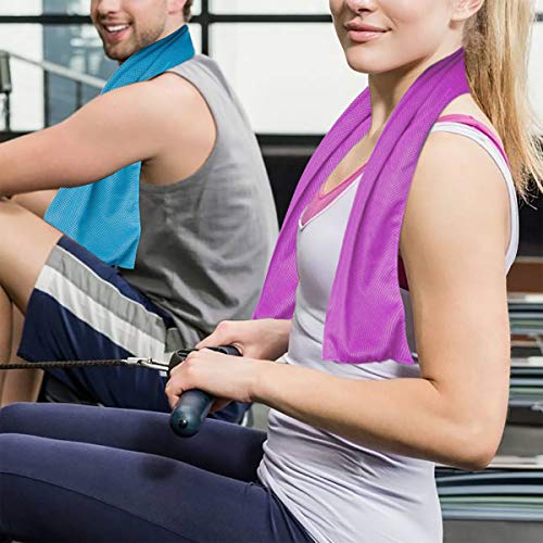 Sukeen [4 Pack Cooling Towel (40"x12"), Ice Towel, Soft Breathable Chilly Towel, Microfiber Towel for Yoga, Sport, Running, Gym, Workout,Camping, Fitness, Workout & More Activities