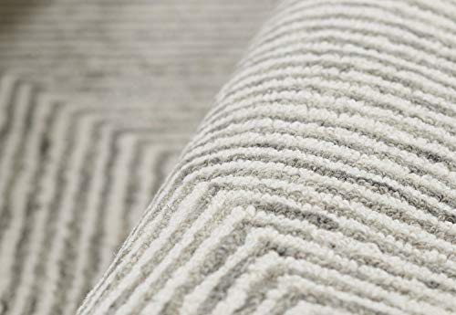 Momeni Charles Wool Hand Tufted Contemporary Indoor Area Rug, Grey, 2'3" X 8' Runner