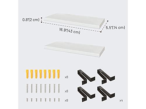 Lab Cosi 142956 Floating-Shelves, White
