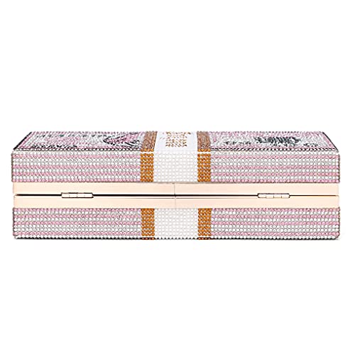 Covelin Dollar Clutch Purse for Women from, Rhinestone Evening Handbag Money Bag Pink