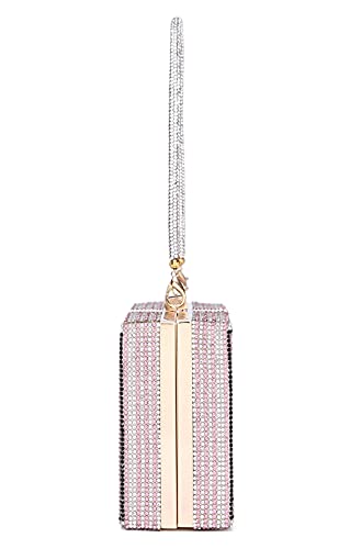 Covelin Dollar Clutch Purse for Women from, Rhinestone Evening Handbag Money Bag Pink