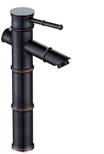 SH-CHEN Taps Bathroom Countertop Copper Faucet Black Hot and Cold Mixed Faucet Washbasin Sink Antiseptic Faucet Suitable for Bathroom Kitchen Toilet Garden (with Hose) Taps for Bathroom