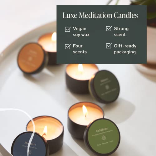 Mindful & Modern Natural Candle Gift Set | Palo Santo & Balsam Fir, Sage & Lavender, Ginger & Lemongrass, Eucalyptus, Bergamot & Tangerine | Stress Relief Aromatherapy Candles | Scented Home Fragrance
