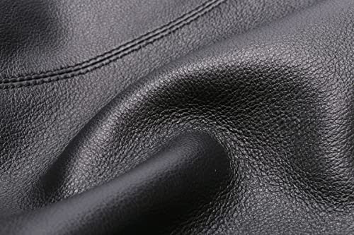 Women genuine leather hobo handbag: large capacity shopping bag tote shoulder purse black