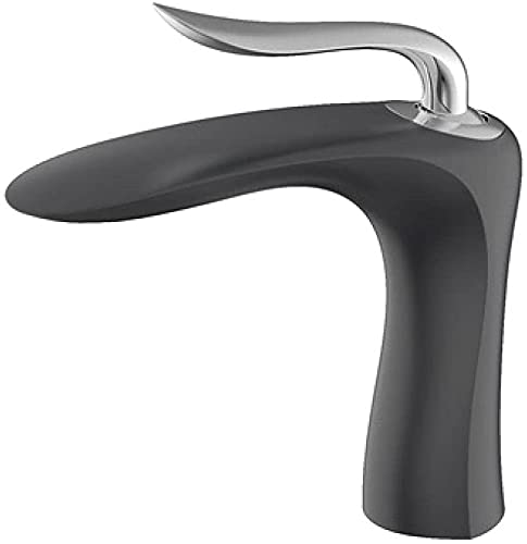 ZHANGYUEFEIFZ Bathroom Sink Faucet Sink Faucet Bathroom Basin Brass Faucet Sink Faucet hot and Cold Single Handle countertop Installation Toilet Crane Faucet (Color : Black Chrome S)