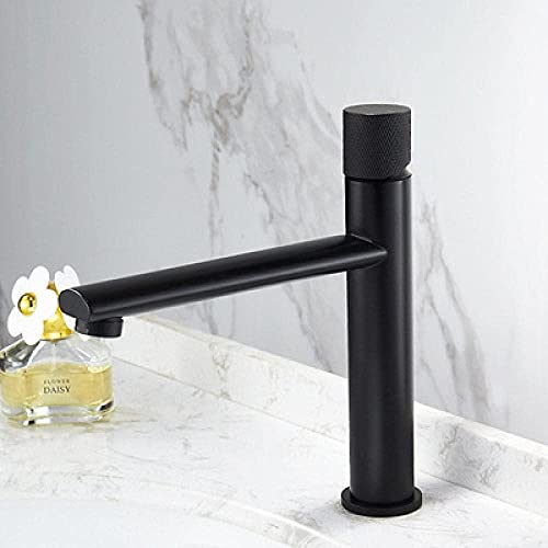 ZHANGYUEFEIFZ Bathroom Sink Faucet Sink Faucet Bathroom Basin Faucet Brass Sink Faucet Hot and Cold Single Handle countertop Mounted Toilet Unique Design Faucet (Color : Black S)