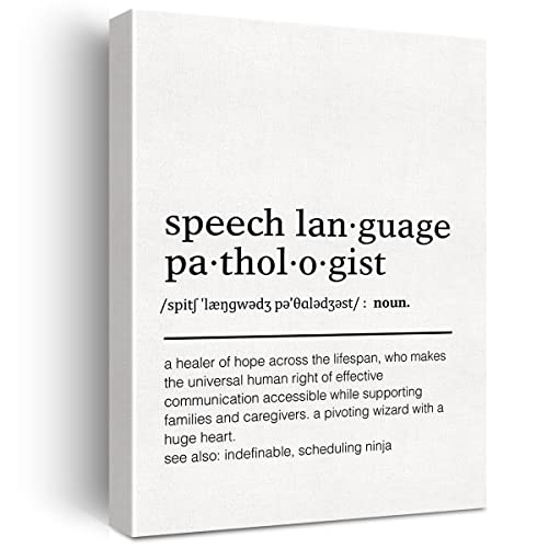 Speech Therapist Canvas Wall Art Motivational SLP Canvas Print Positive Canvas Painting Home Wall Decor Framed Speech Gift 12x15 Inch