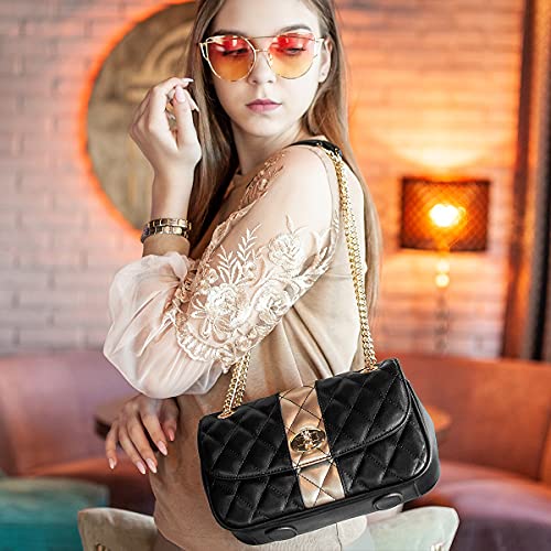 iFOXER Split Cow Leather Cross Body Bag Women's Crossbody Bags Mini Soft Cowhide Shoulder Bag for Girl (black1)