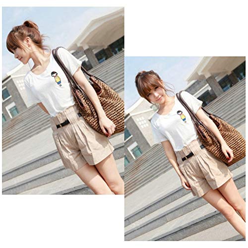 QTKJ Soft Large Straw Shoulder Bag with Brown Charm Leather Tassels, Boho Leather Handle Tote Retro Summer Beach Bag Rattan Handbag (Brown)