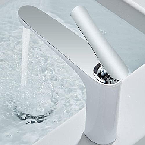 ZHANGYUEFEIFZ Bathroom Sink Faucet Sink Faucet Bathroom Vanity Faucet Solid Brass Sink Faucet Hot and Cold Single Handle countertop Mounted Toilet Crane Faucet (Color : White Chrome)