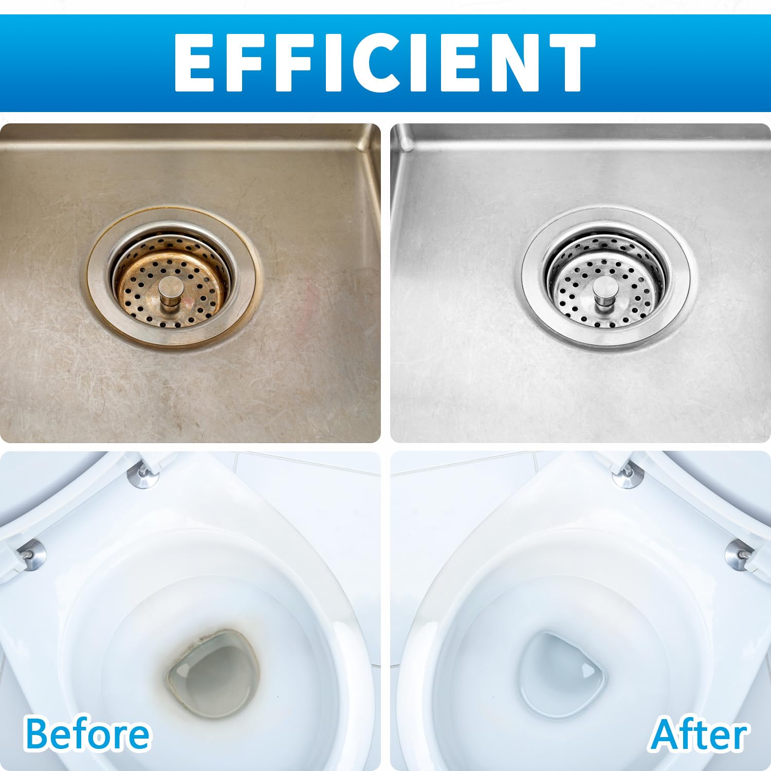 4TH Pumice Stone Toilet Bowl Cleaning Scouring Stick with Extra Large Handle,Cleans Away Limescale Stain,Hard Water Rings, Calcium,Iron and Rust. Remover for Tile/Bath/Kitchen - 2 Pack