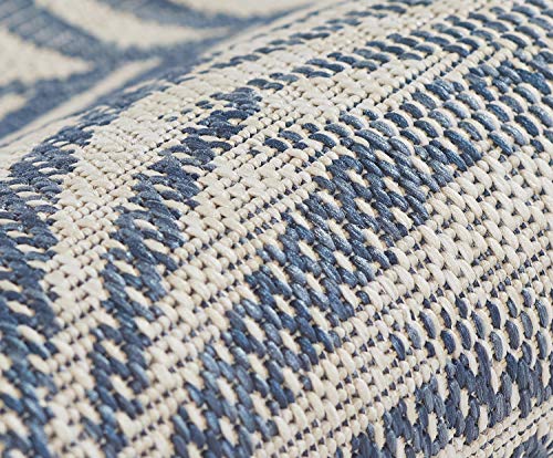Momeni Riviera Transitional Indoor/Outdoor Area Rug, Blue, 2' X 3'