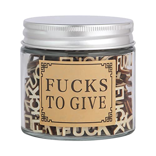 FUCKS to Give, Jar(8oz)of FUCKS Gag Gifts for Valentine's Day ,Anniversary,Chrismas,Holiday,Birthday,Make Family Laugh Out Loud "Fuck to Give". (FUCKS to Give)