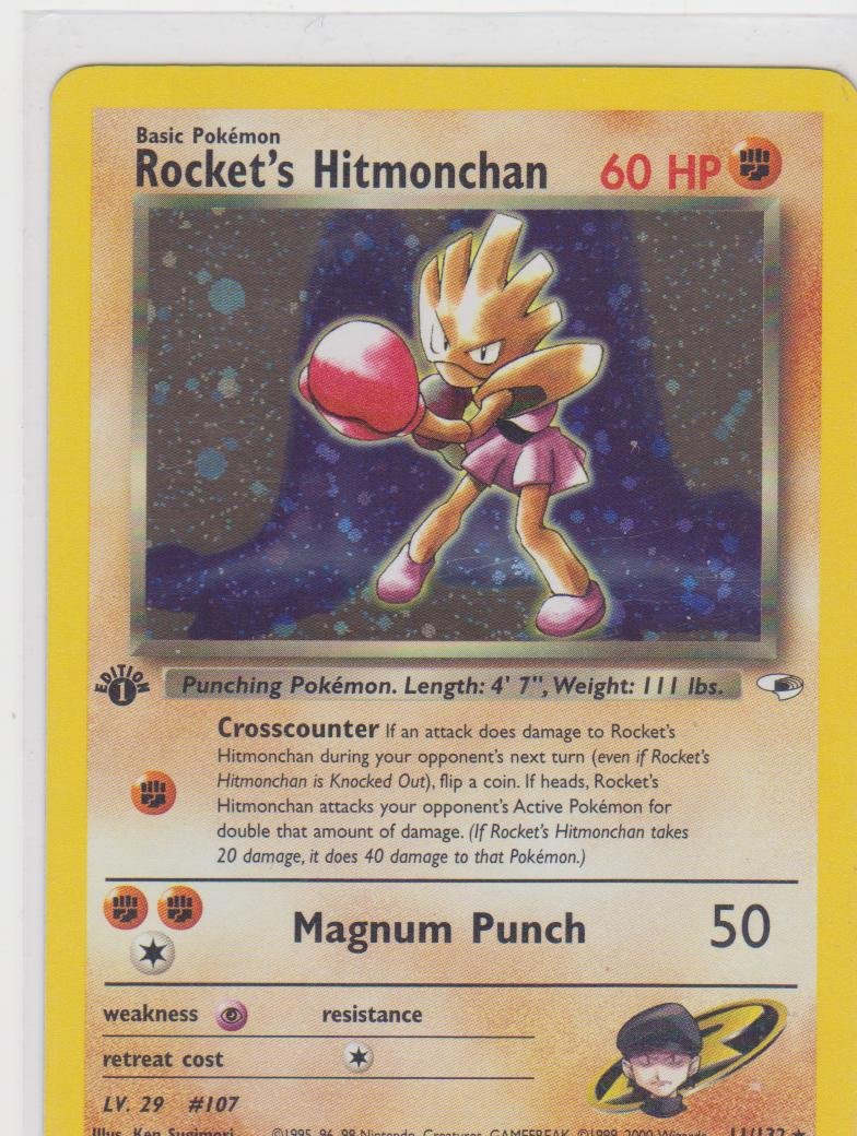 Pokemon - Gym Heroes 1st Edition - Holofoil - Rocket's Hitmonchan - 11/132