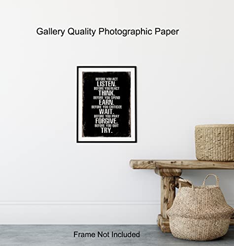 Inspirational Quotes Wall Art - Positive Quotes Wall Decor - Inspiring Quotes Wall Decor - Inspirational Gifts - Motivational Wall Art - Uplifting Sayings for Wall Decor - Motivational Posters