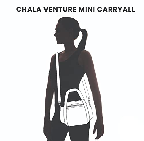 Chala Group Chala Handbags Paw Print CV Venture Mini Carryall Handbag, Crossbody Dog Lovers, Grey