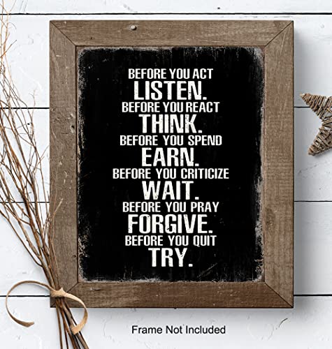 Inspirational Quotes Wall Art - Positive Quotes Wall Decor - Inspiring Quotes Wall Decor - Inspirational Gifts - Motivational Wall Art - Uplifting Sayings for Wall Decor - Motivational Posters
