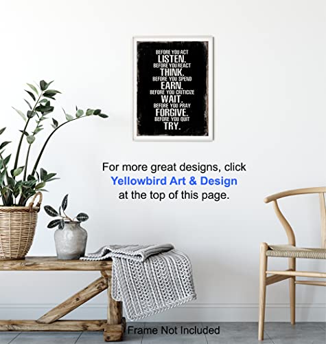 Inspirational Quotes Wall Art - Positive Quotes Wall Decor - Inspiring Quotes Wall Decor - Inspirational Gifts - Motivational Wall Art - Uplifting Sayings for Wall Decor - Motivational Posters