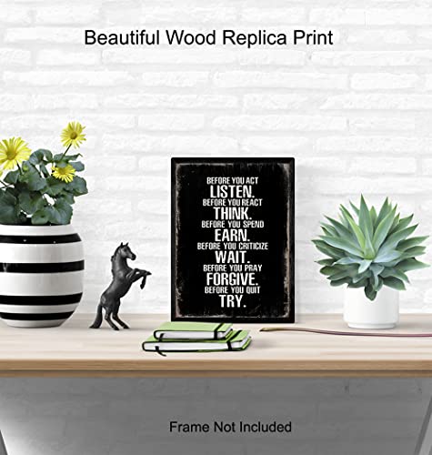 Inspirational Quotes Wall Art - Positive Quotes Wall Decor - Inspiring Quotes Wall Decor - Inspirational Gifts - Motivational Wall Art - Uplifting Sayings for Wall Decor - Motivational Posters