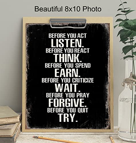 Inspirational Quotes Wall Art - Positive Quotes Wall Decor - Inspiring Quotes Wall Decor - Inspirational Gifts - Motivational Wall Art - Uplifting Sayings for Wall Decor - Motivational Posters