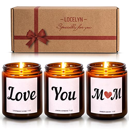 Mom Gifts Birthday Gifts for Mom Mother's Day Gifts from Daughter SonMother's Day Gift Best Mom Gift Ideas for Any Occasion 3 Pack Soy Candles with Recyclable Jars. 7 Oz