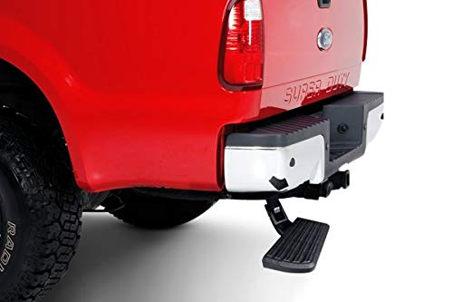AMP Research 75306-01A BedStep Retractable Bumper Step for 2009-2018 Ram 1500, 2010-2018 Ram 2500/3500 (Excludes Dual Exhaust & EcoDiesel Models),Black