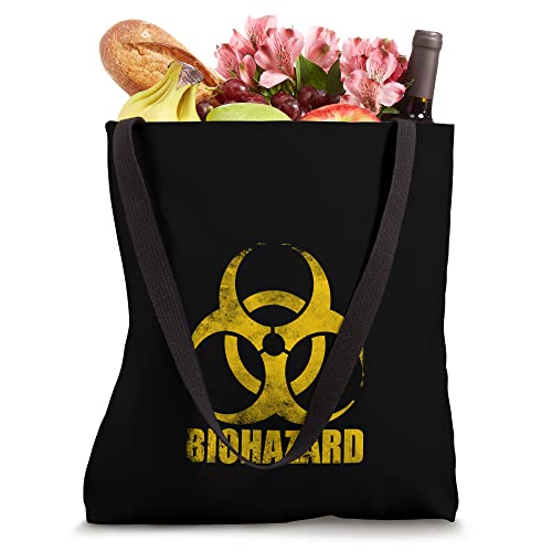 Vintage Style Biohazard Toxic Distressed Novelty Zombies Tote Bag