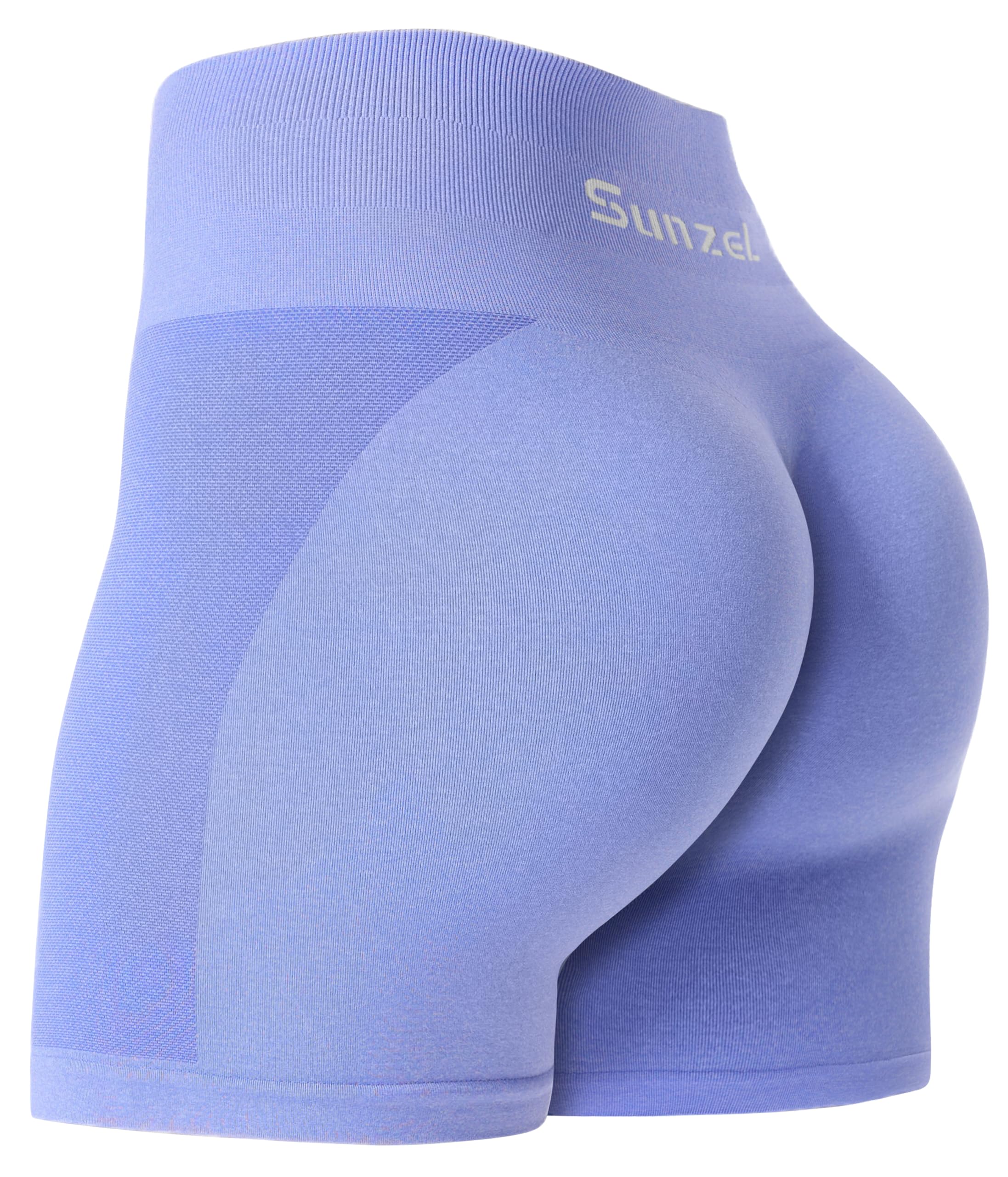 Sunzel Workout Biker Shorts Women Scrunch Butt Lifting Seamless Shorts High Waist Stretch Booty Short for Gym Yoga Running, 5 inches Lilac