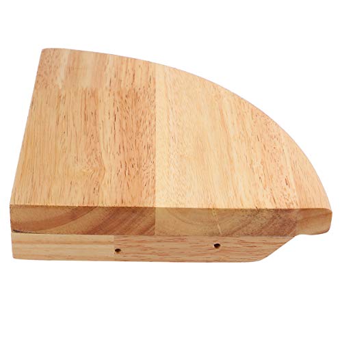 BESPORTBLE Wall Mounted Floating Corner Shelves Wooden Wall Display Storage Rack Organiser for Home Bedroom Living Room 18cm