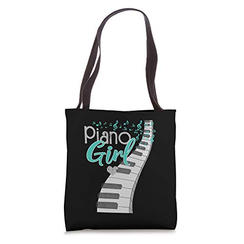 Piano Player Lover Kids Pianist Girls Piano Music Tote Bag