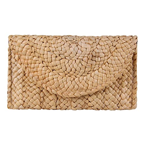 Freie Liebe Straw Clutch Purses for Women Summer Beach Bags Envelope Woven Clutch Handbags