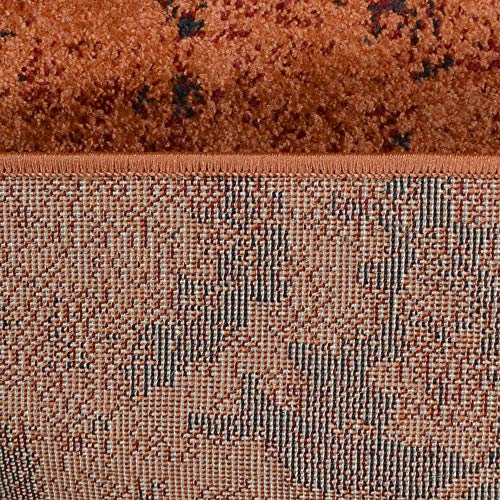 Rugsotic Carpets Machine Woven Heatset Polypropylene 10'x13' Area Rug Contemporary Orange M00034