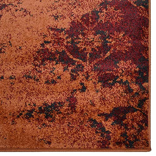 Rugsotic Carpets Machine Woven Heatset Polypropylene 10'x13' Area Rug Contemporary Orange M00034