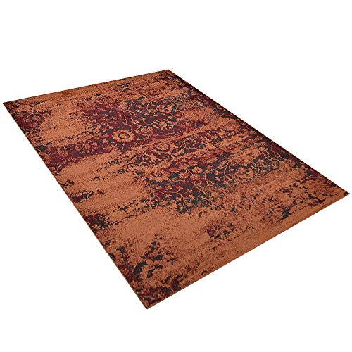 Rugsotic Carpets Machine Woven Heatset Polypropylene 10'x13' Area Rug Contemporary Orange M00034