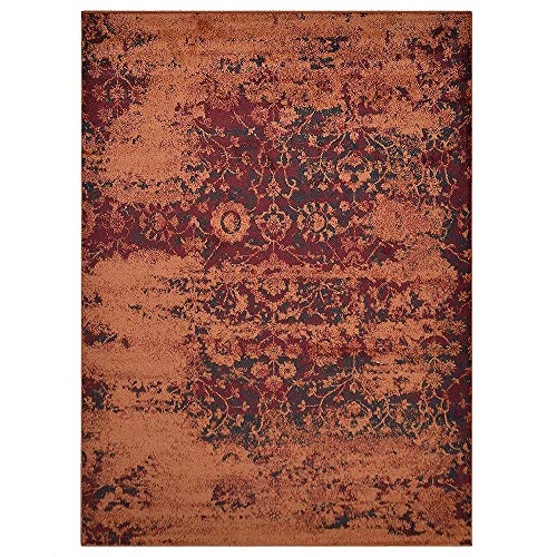 Rugsotic Carpets Machine Woven Heatset Polypropylene 10'x13' Area Rug Contemporary Orange M00034