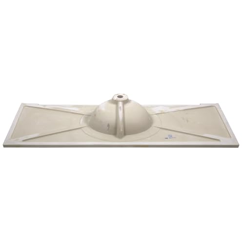 Design House 553354 Single Bowl Cultured Marble Vanity Top, 61 22-Inches, White